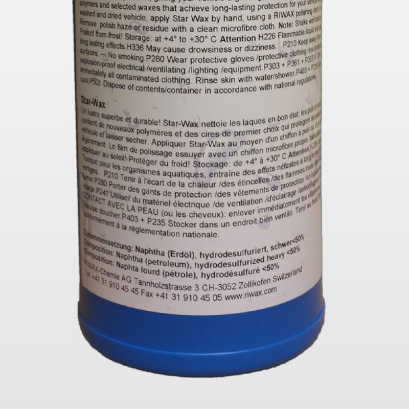 Riwax Star Wax, All In One [Clean, Polish, Wax], 1L, 01110-1